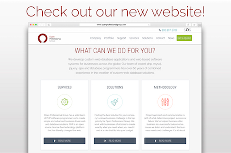 Check out our new website! - Open Professional Group | Database Developer & Web Software Development